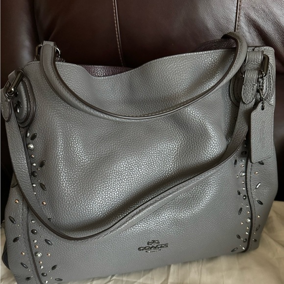 Coach | Bags | Coach Gray Leather Tote | Poshmark